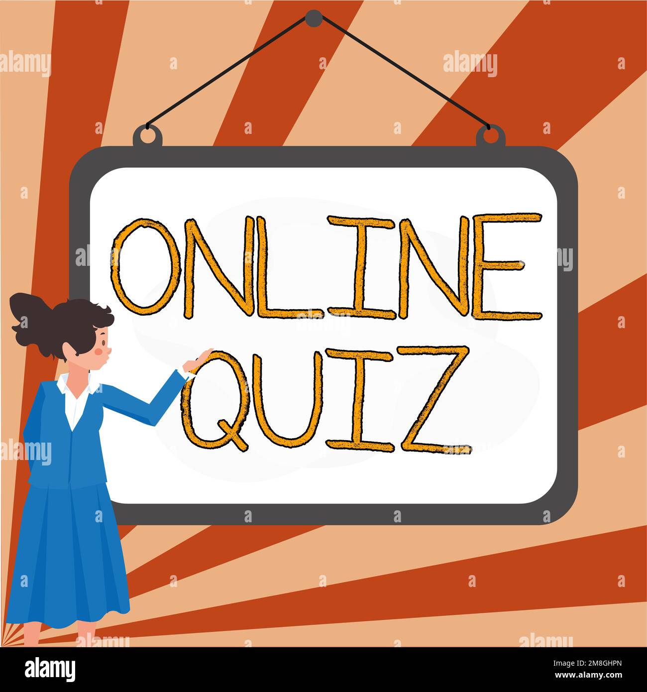 Sign displaying Online Quiz. Business idea game or a mind sport that ...