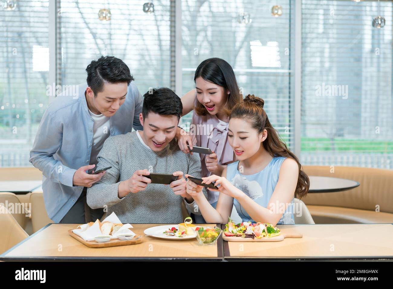 The afternoon tea time of young people Stock Photo - Alamy