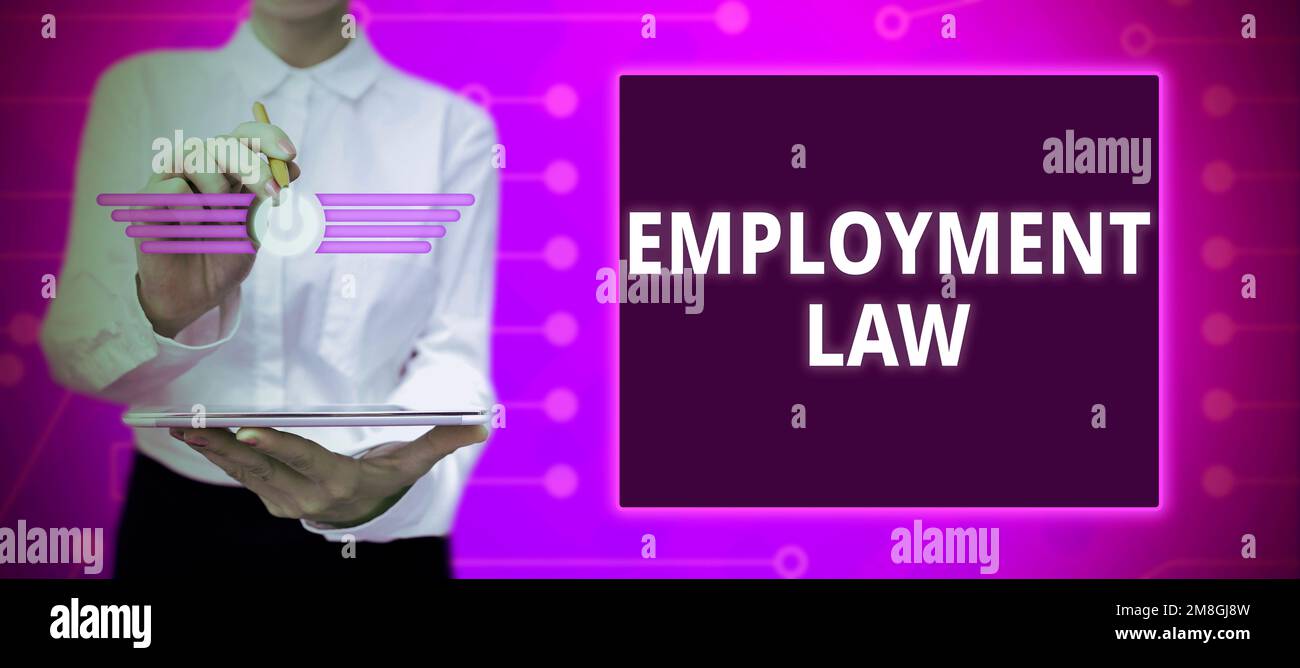 Handwriting text Employment Law. Word Written on deals with legal ...