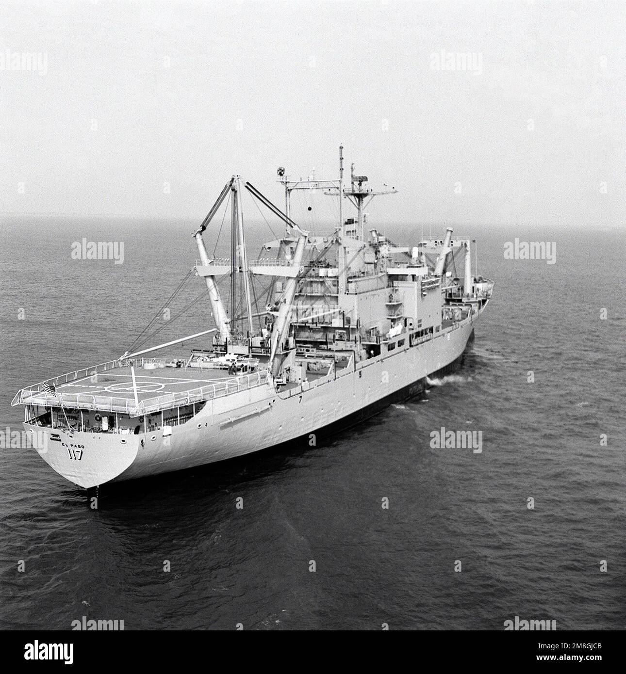 A starboard quarter view of the amphibious cargo ship USS EL PASO (LKA ...