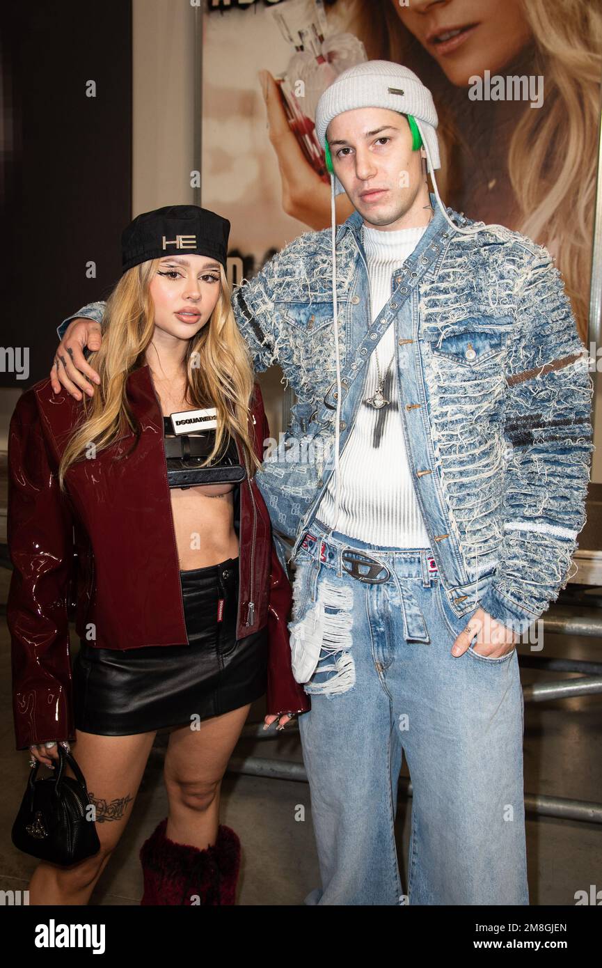 Milan, Italy. 13th Jan, 2023. Lila Janowska , Zabson Milan Fashion Week ...