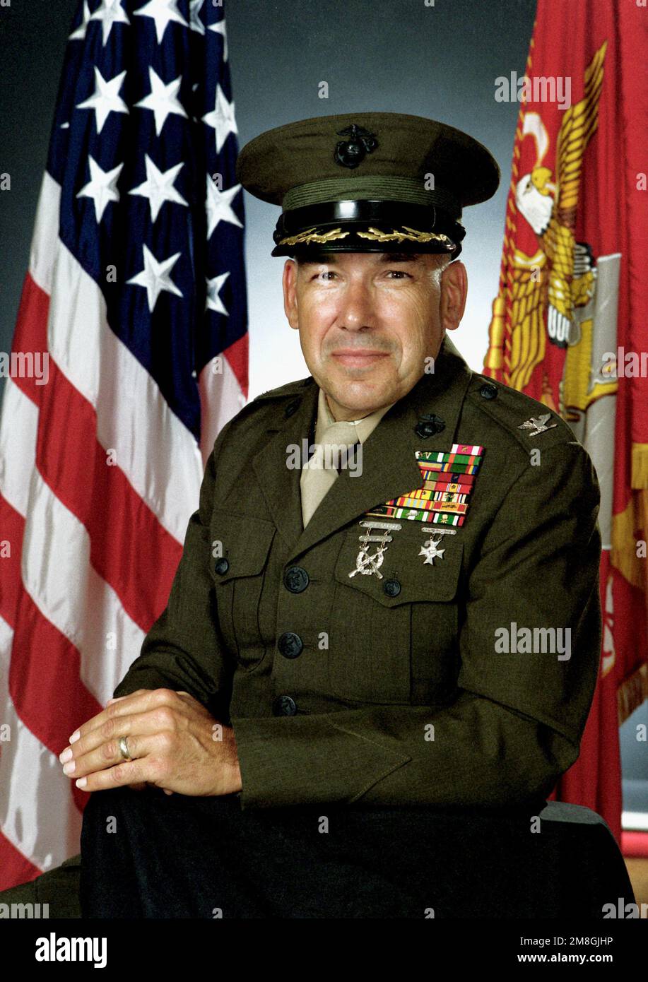 COL Paul A. Pankey, USMC (covered). Country: Unknown Stock Photo - Alamy