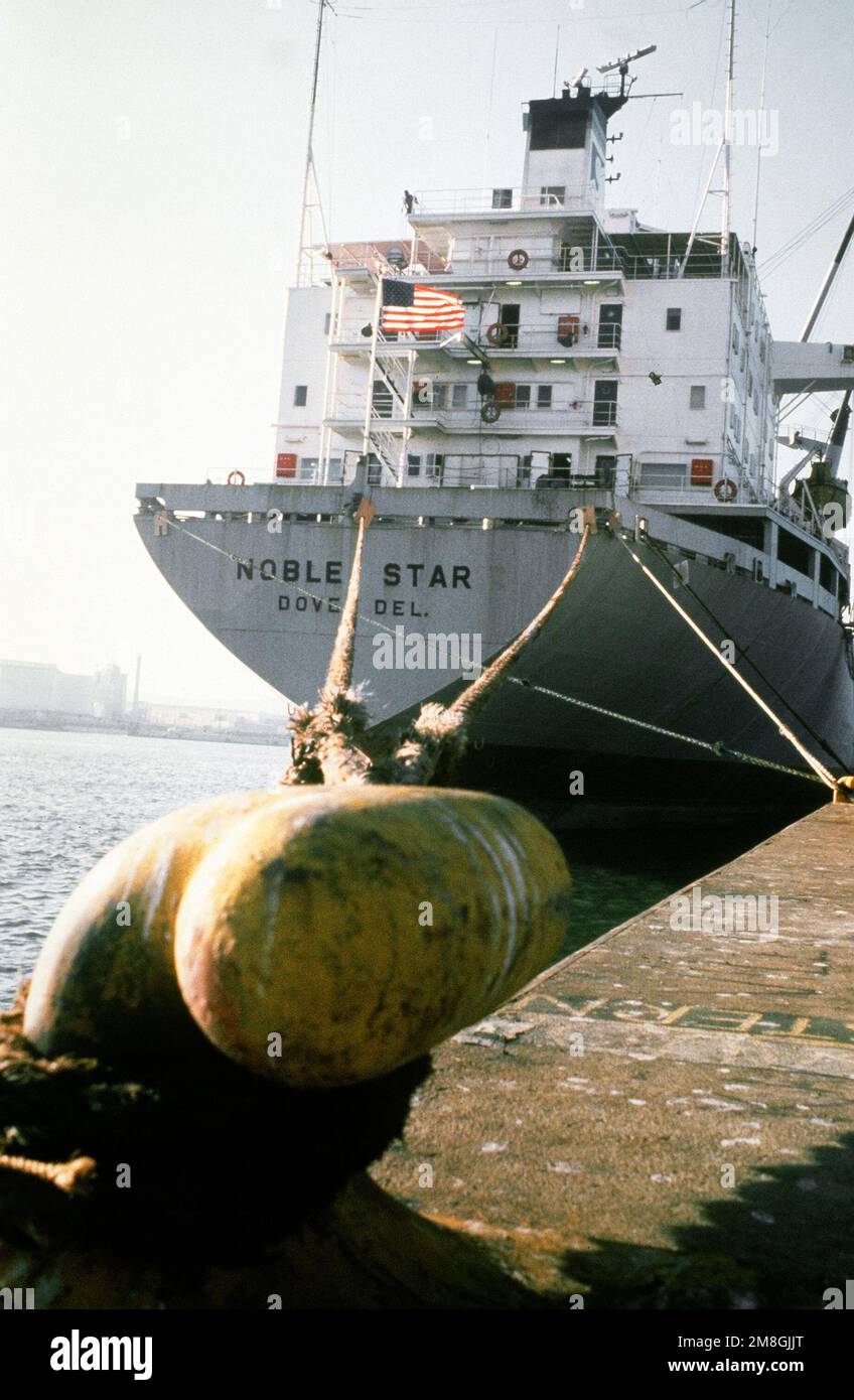 The Military Sealift Command-chartered prepositioning ship NOBLE STAR ...