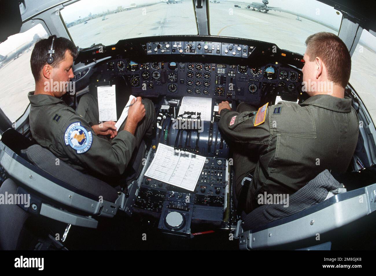 CPT Dave Ledum (right, a KC-10 Extender co-pilot assigned to the 9th ...