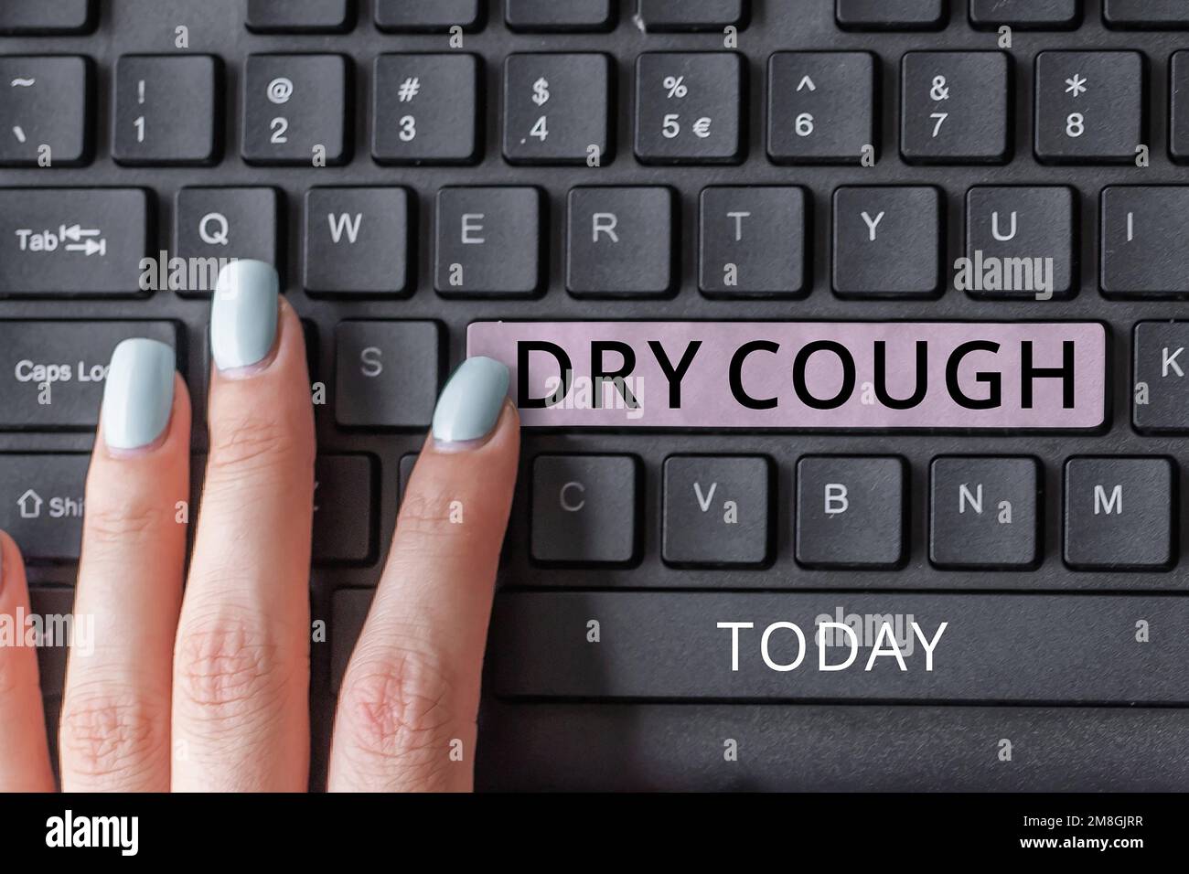 Handwriting text Dry Cough. Business approach cough that are not ...