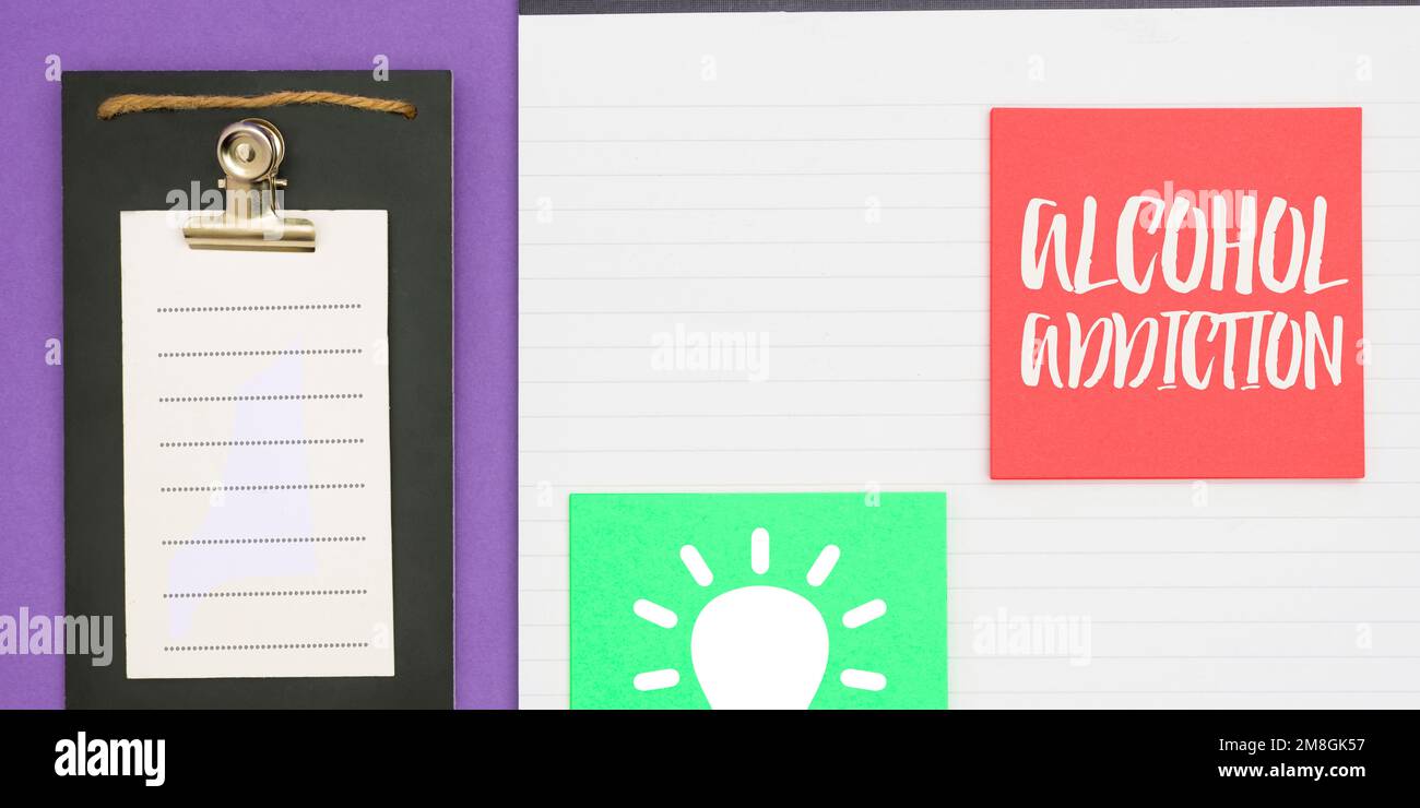 Conceptual display Alcohol Addiction. Internet Concept characterized by ...