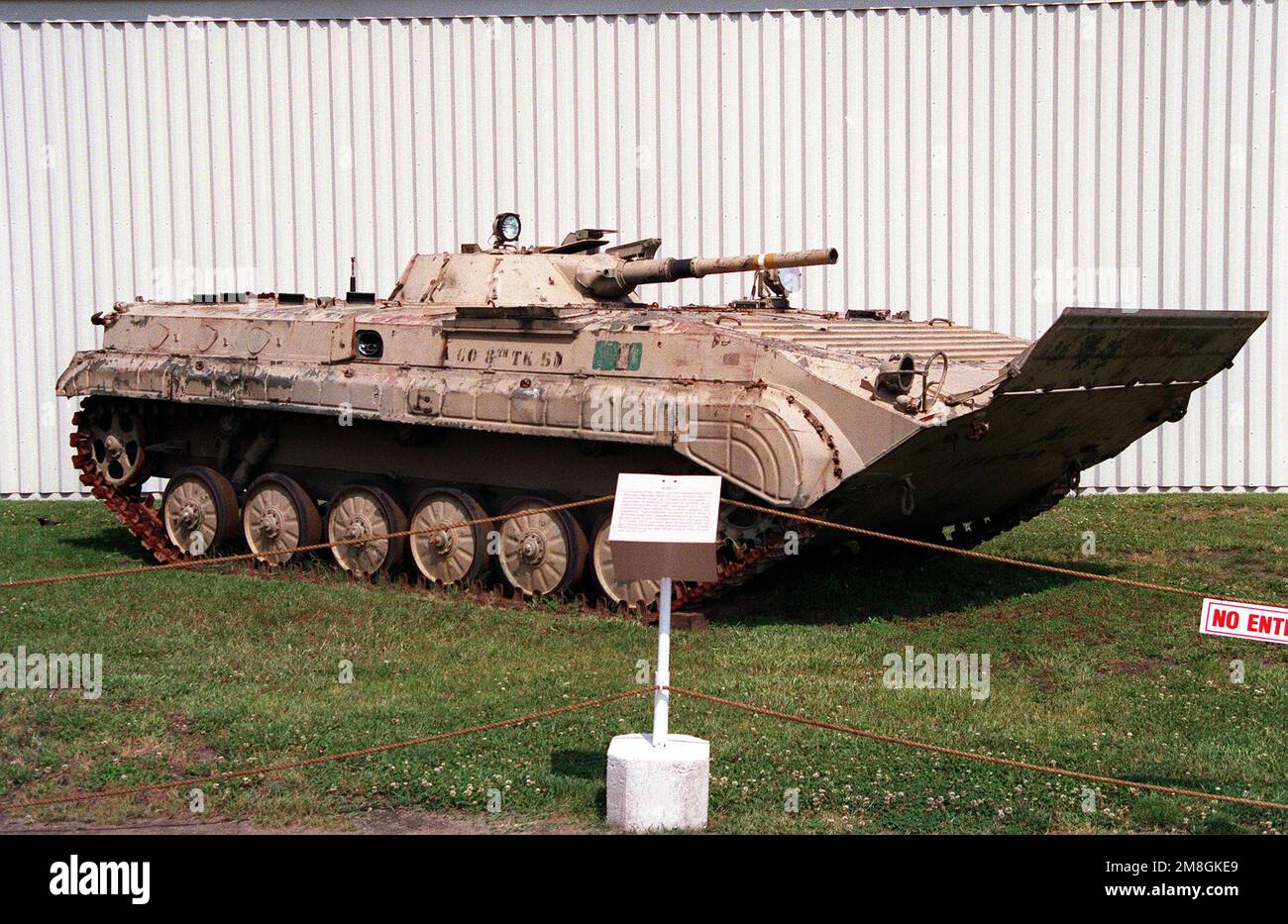 A foreign-built BMP-1 infantry fighting vehicle, captured from Iraqi ...