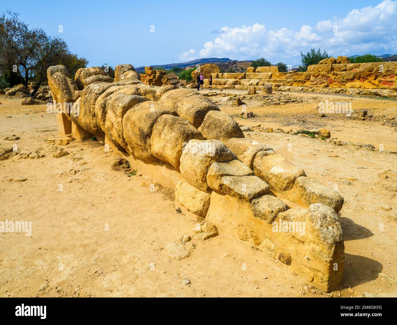 Remains of one atlas in the Olympeion field - Valley of the Temples ...