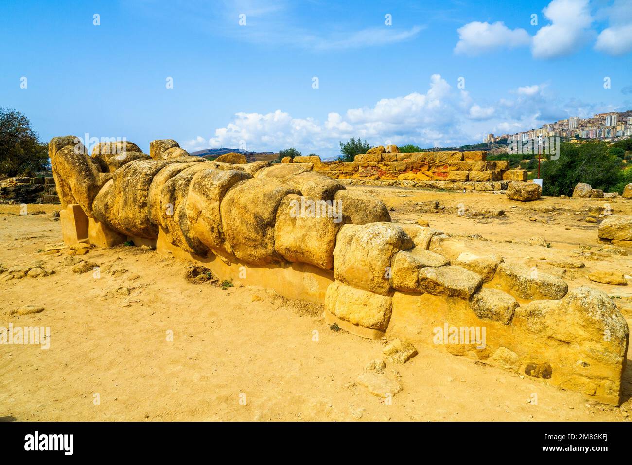 Remains of one atlas in the Olympeion field - Valley of the Temples ...