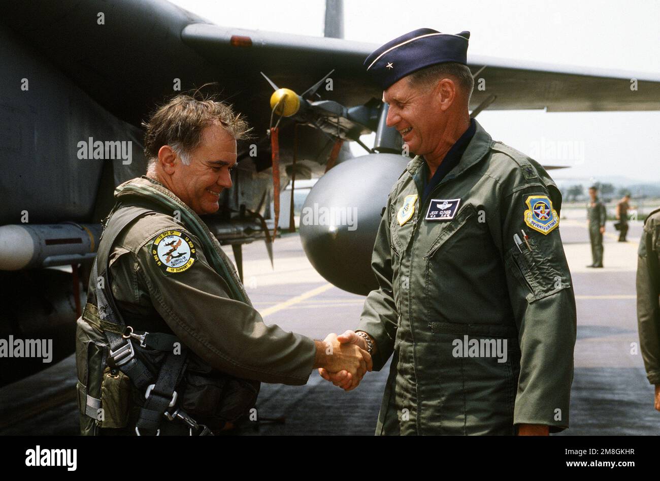Brig. GEN. Joseph Hurd, 18th Organizations Group commander, is greeted ...