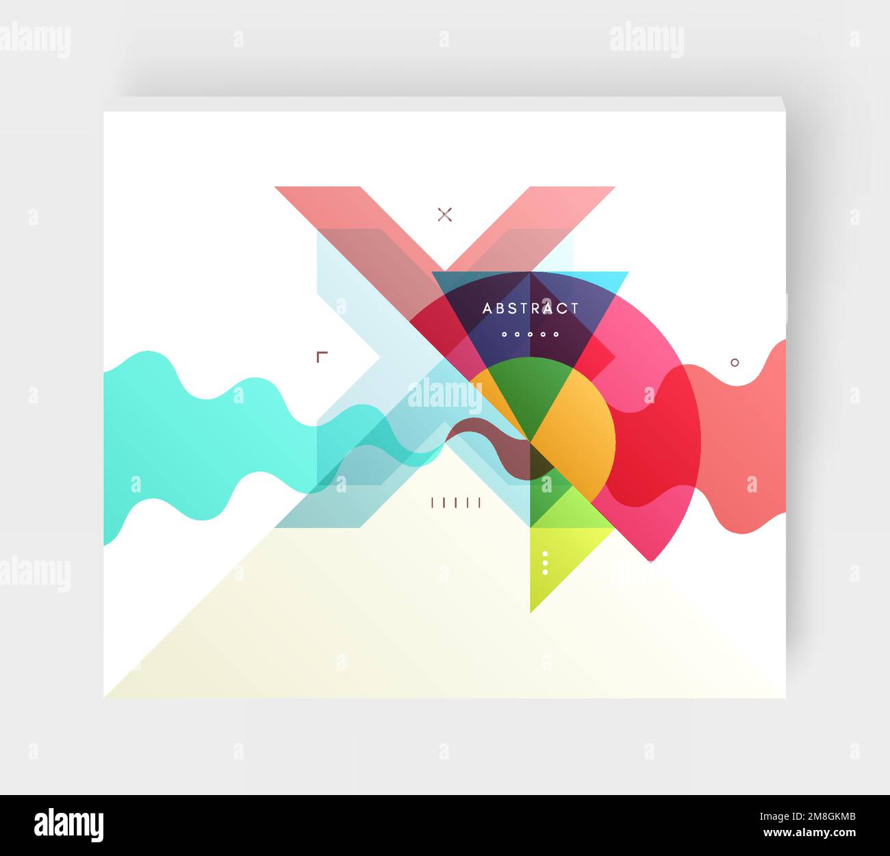 Art composition of flat colorful vector shapes. Abstract transparency geometrical background ...