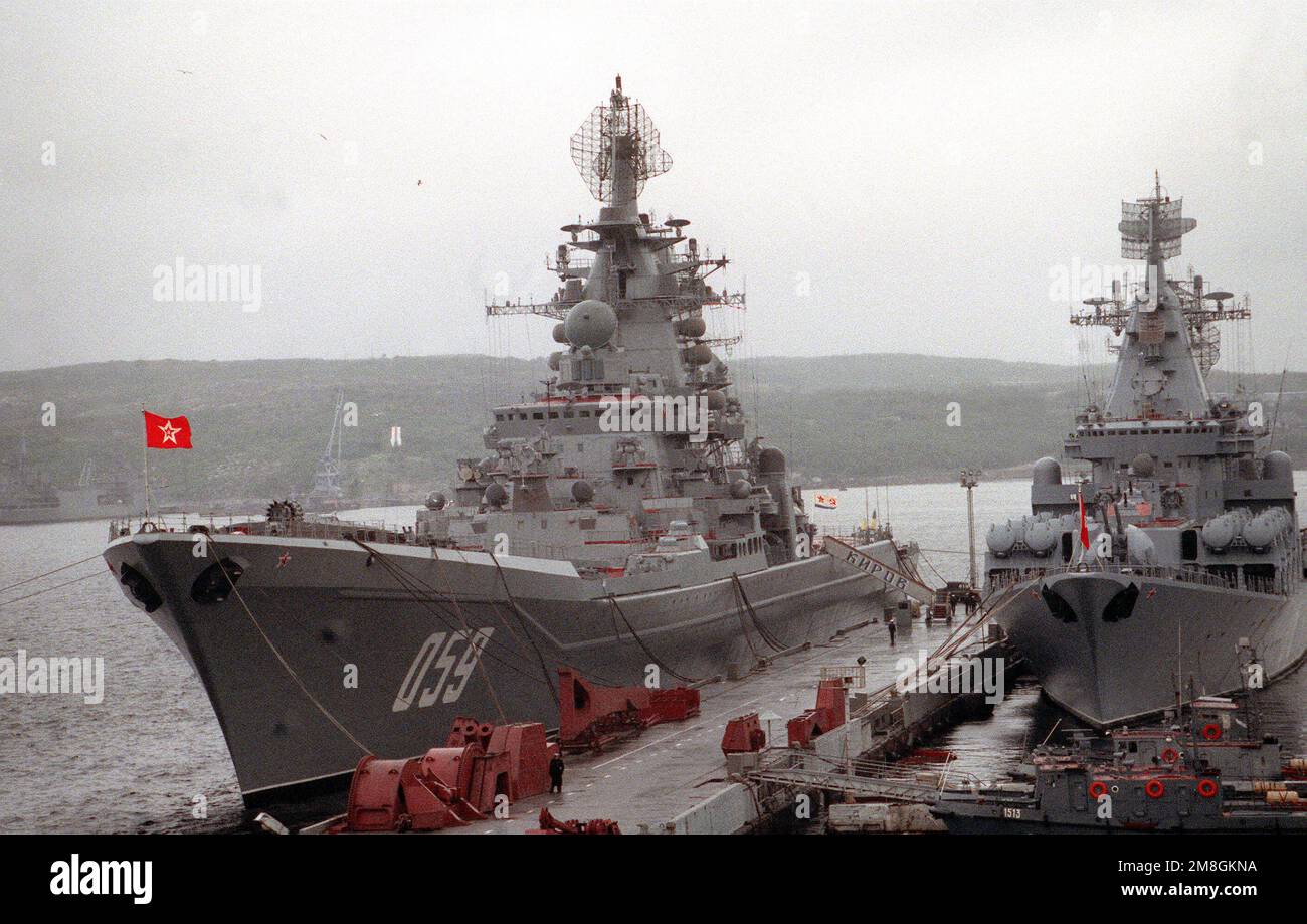The Russian nuclear-powered guided missile cruiser ADMIRAL USHAKOV ...