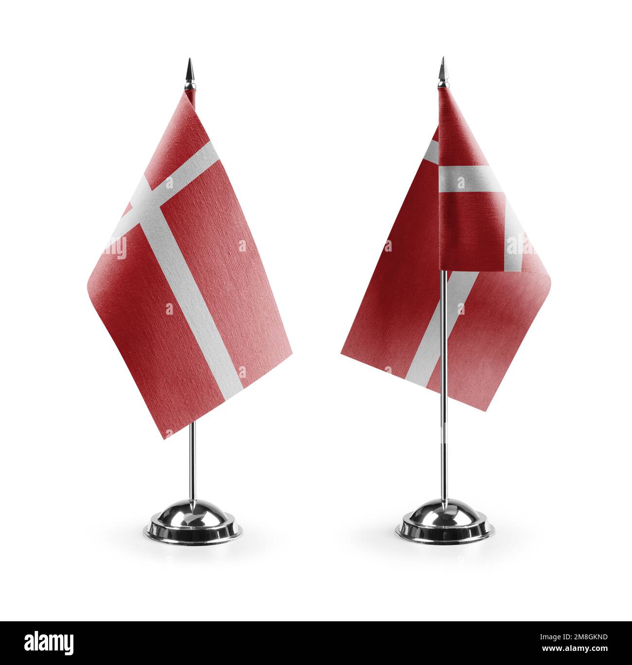Small national flags of the Denmark on a white background Stock Photo ...