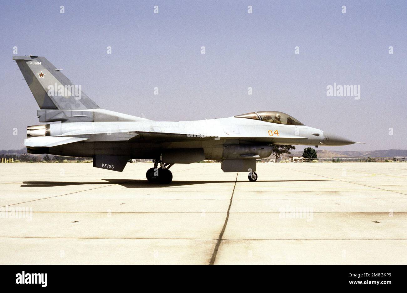 A Fighter Squadron 126 (VF-126) F-16 Fighting Falcon aircraft ...