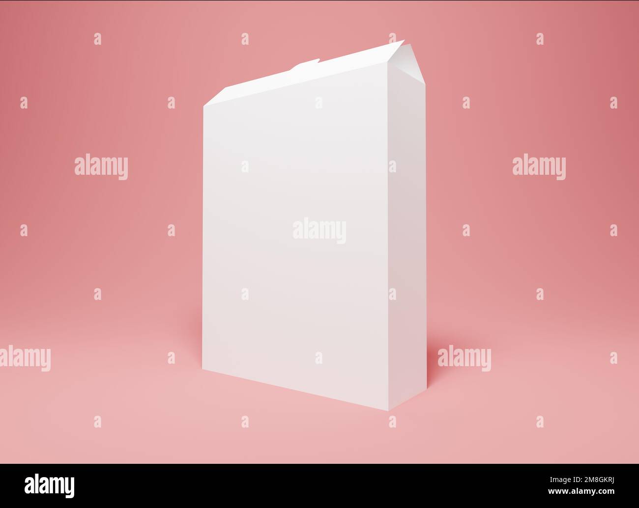 Mockup of an empty carton for cereals or other food, 3d rendering ...