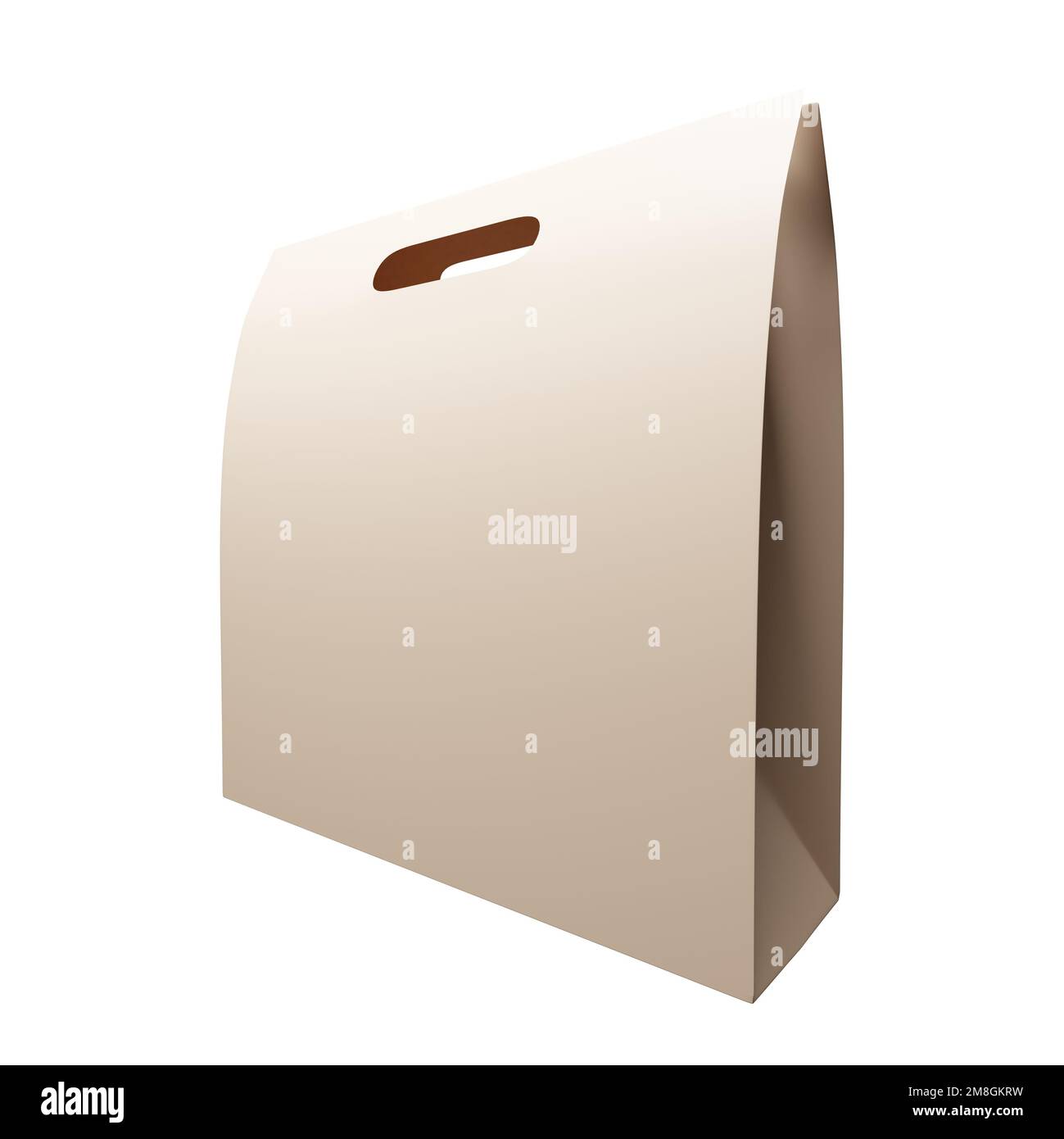 Mockup of an empty carton lunch box, 3d rendering. Template for ...