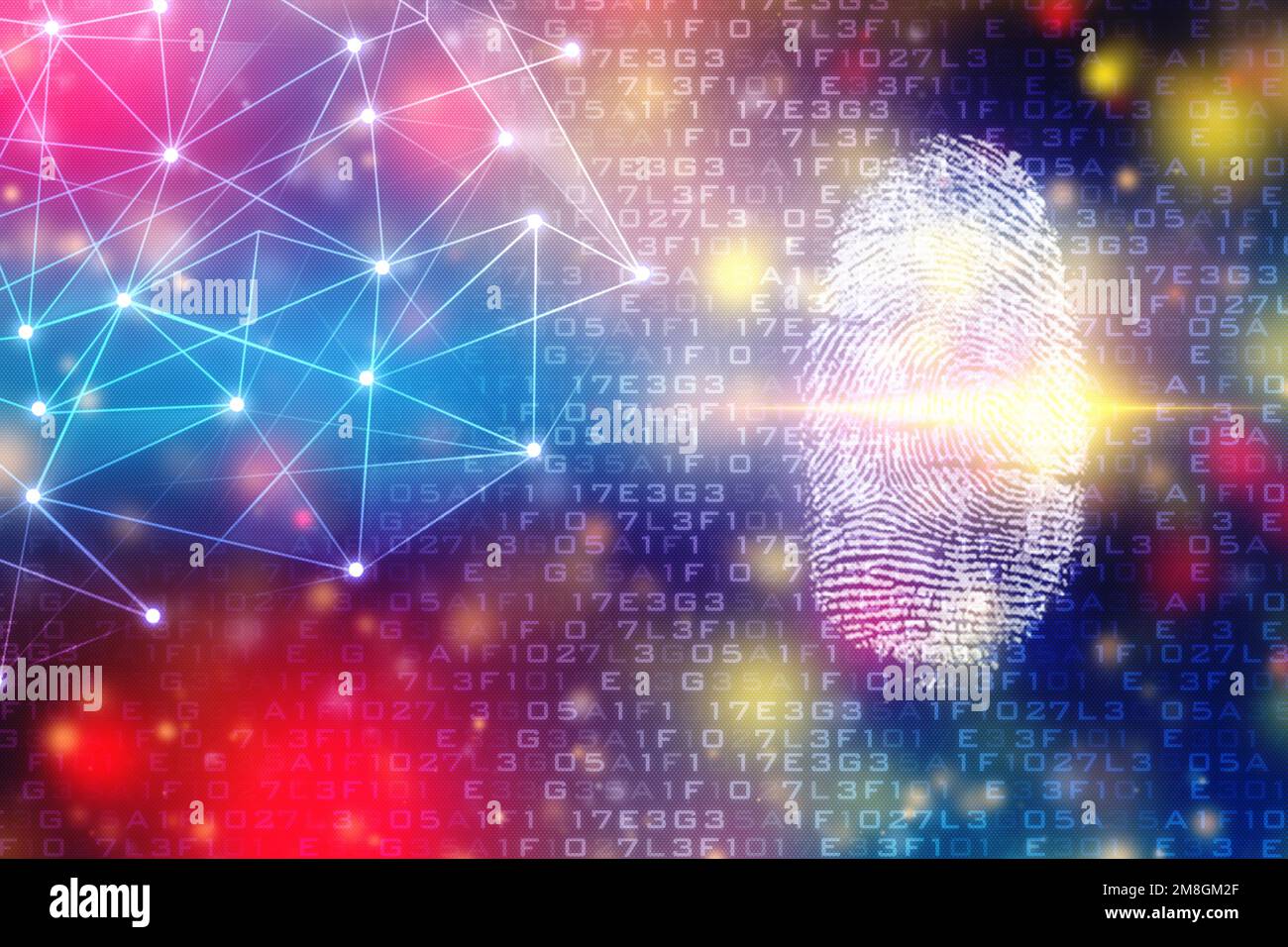 Finger Print Scanning Identification System Biometric Authorization And Business Security