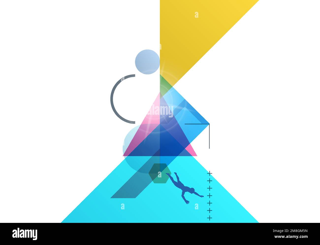 Art composition. Creative swimming design concepts. Transparency geometrical background. Cover ...