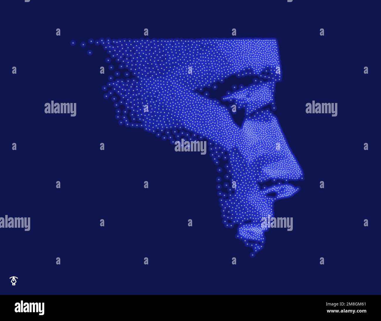 Network Forming Ai Human Face Technology And Robotics Concept Anonymous Social Masking Cyber