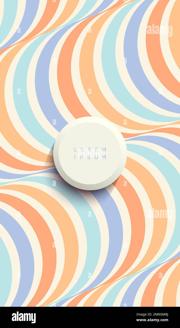 Abstract dynamic template with wavy curved ribbons. Modern cover design ...