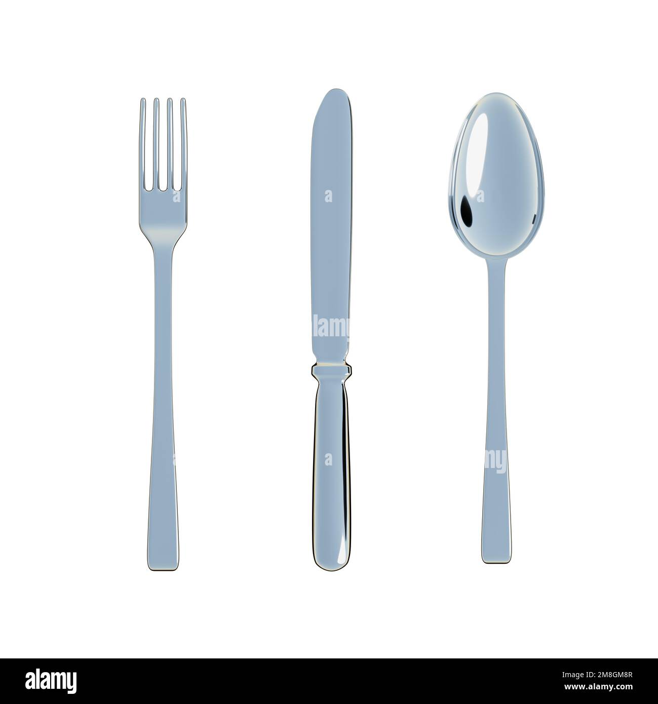 Silver silverware template Cut Out Stock Images & Pictures - Alamy
