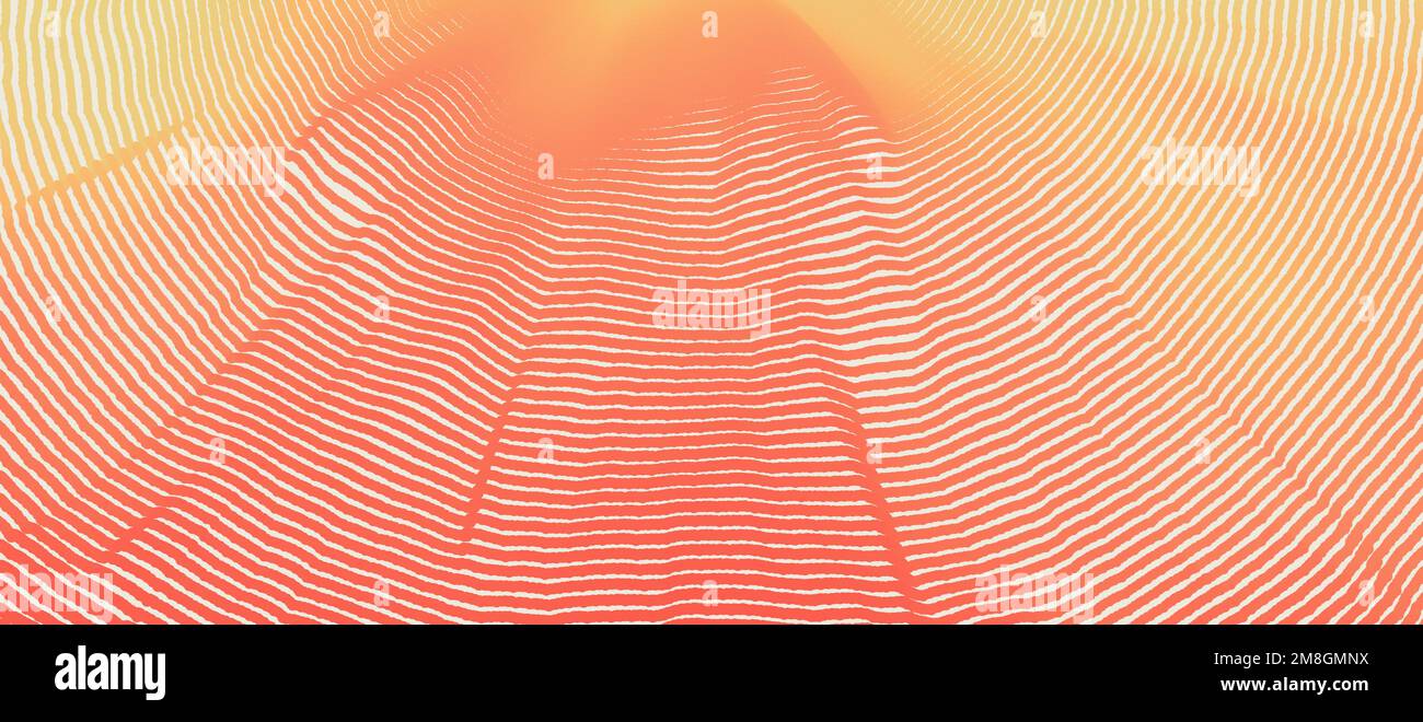 Abstract digital wave with dynamic particles. Sound wave. Big data ...