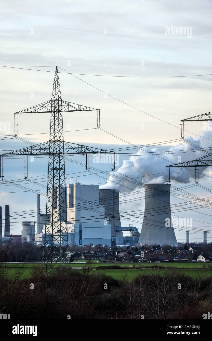 Grevenbroich, North Rhine-Westphalia, Germany - RWE Power AG Neurath ...