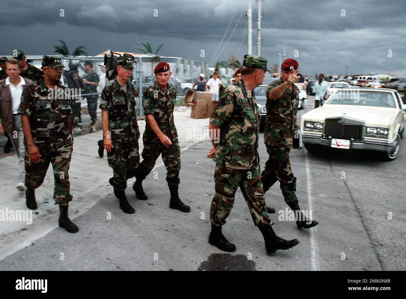 Army CHIEF of STAFF GEN. Gordon R. Sullivan and staff are briefed by ...