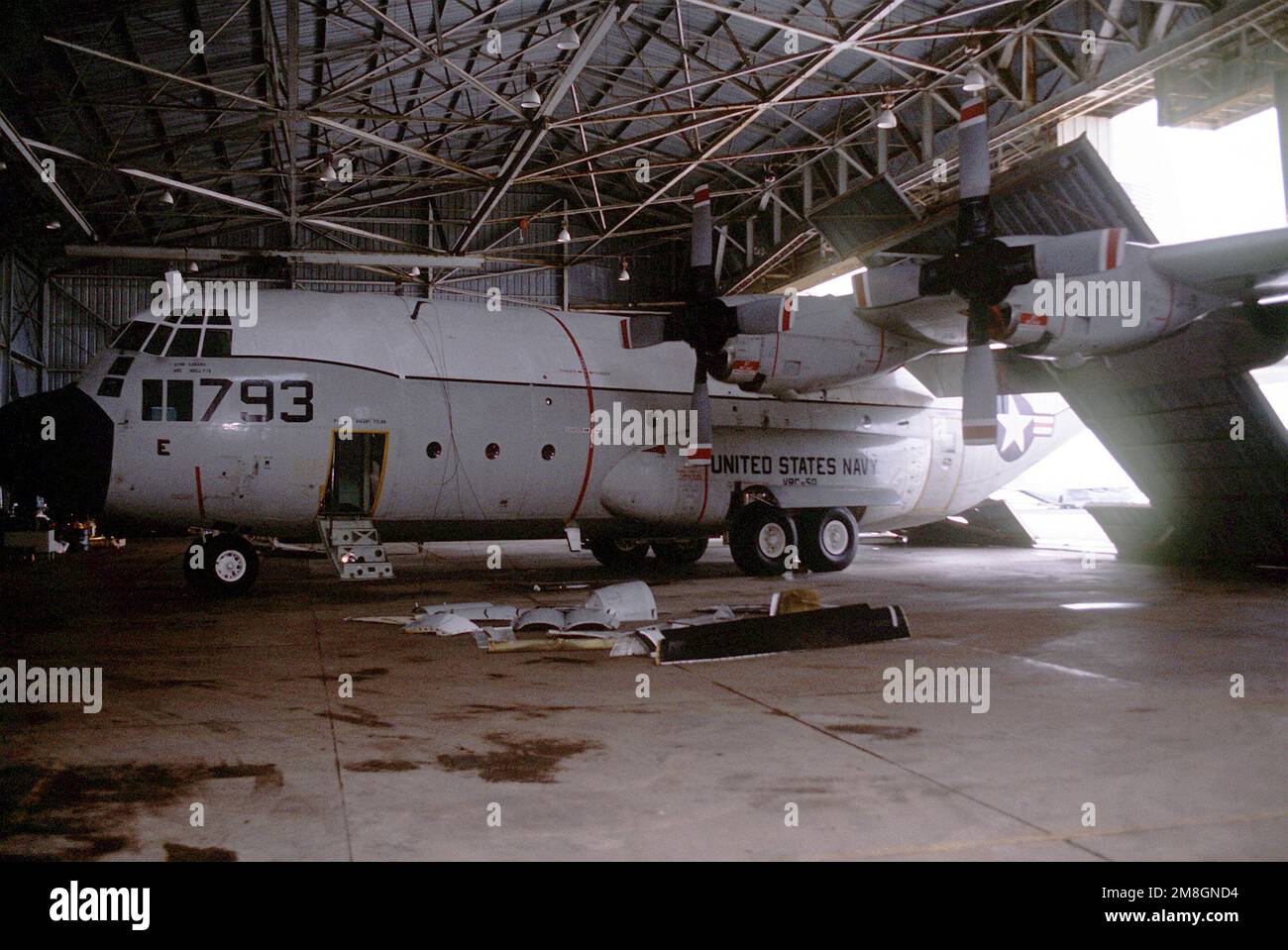 A Fleet Logistics Support Squadron 50 (VRC-50) C-130 Hercules aircraft ...