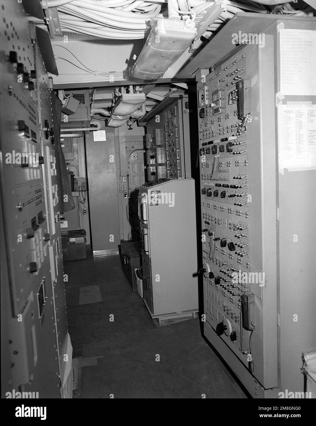 A view of the interior communications and gyro room No. 1 of the guided ...