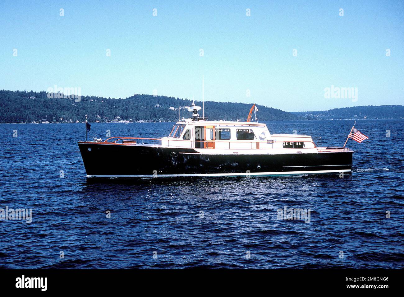 A starboard view of the flag officer's barge known as Old Man IV ...
