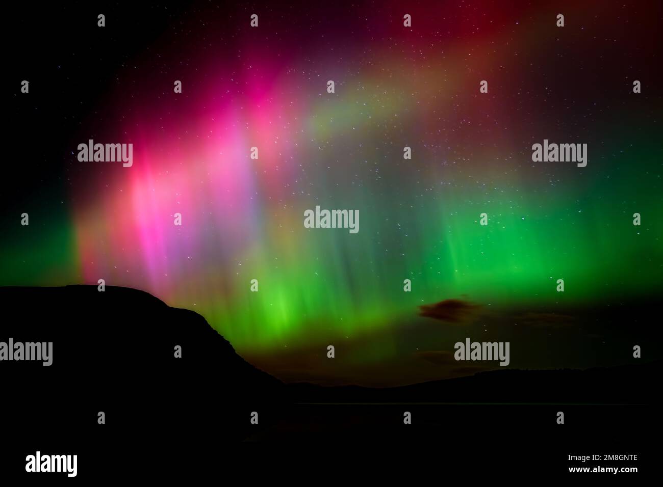 Aurora borealis over Loch Brora, Sutherland Stock Photo - Alamy
