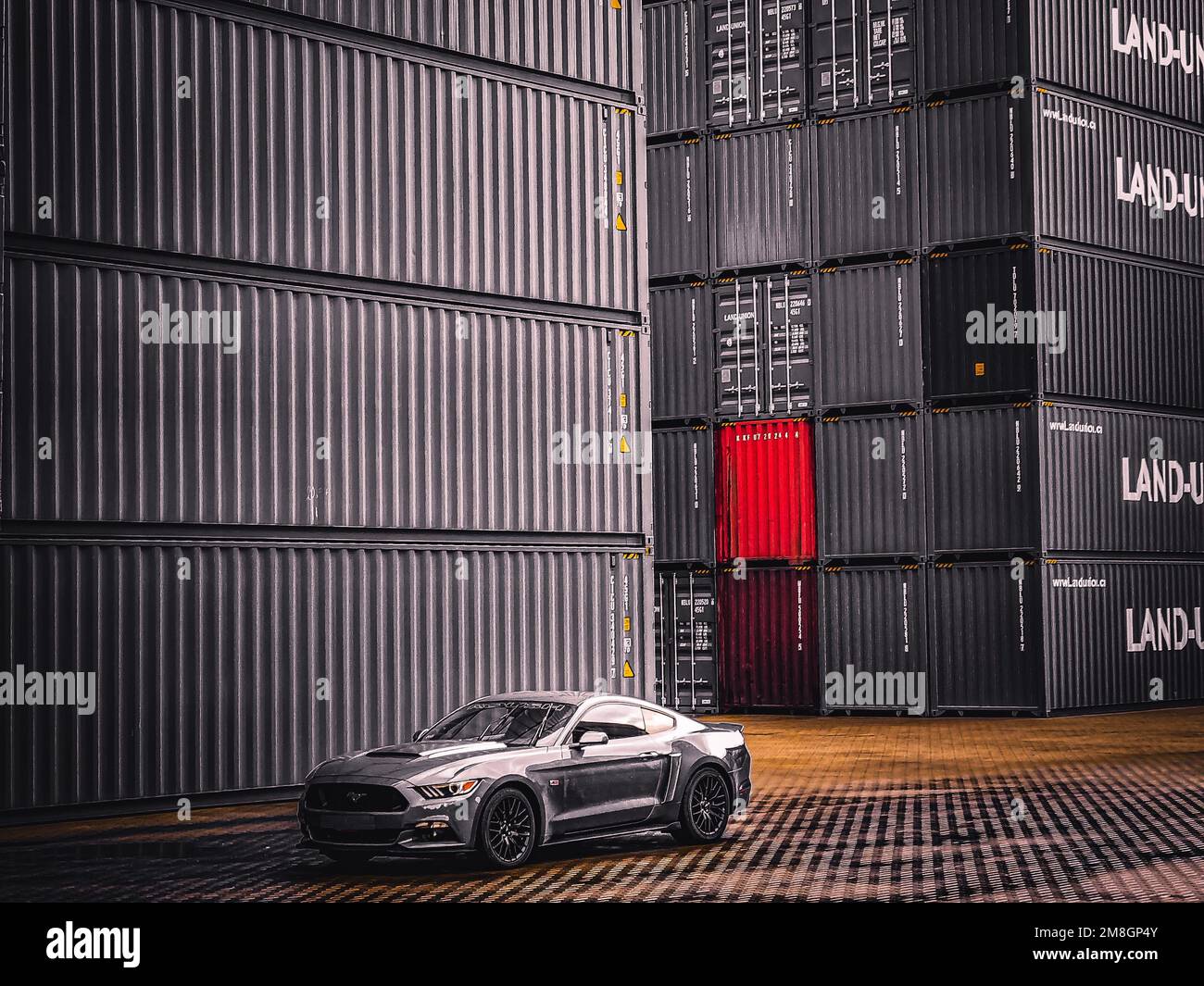 Car container shipping export import Stock Photo - Alamy