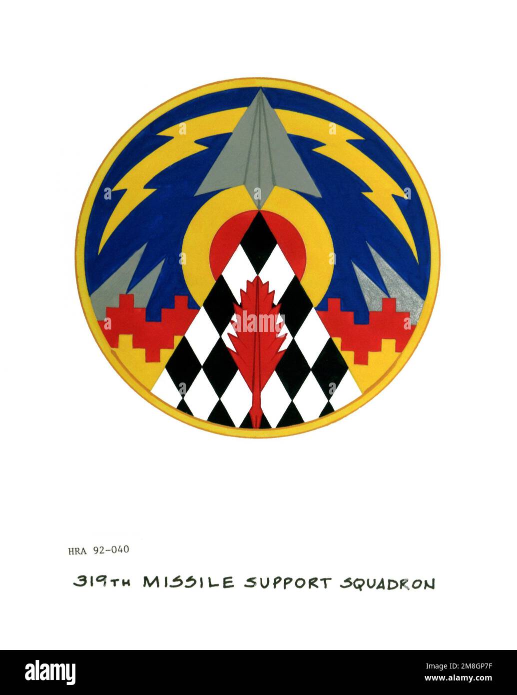 Approved insignia for: 319th Missile Support Squadron. Country: Unknown ...
