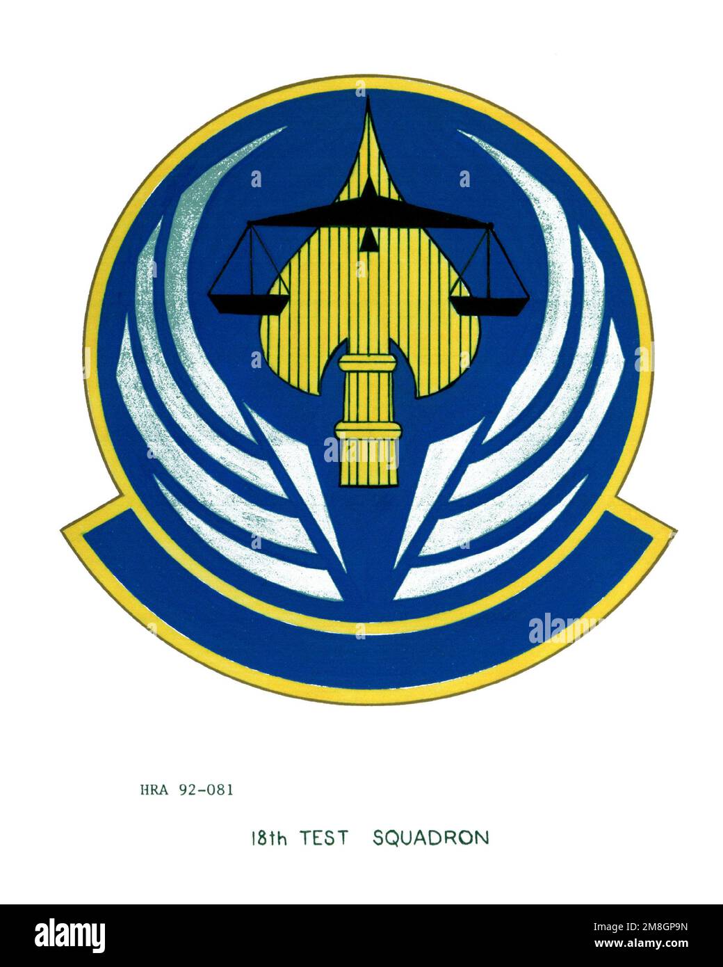 Approved insignia for: 18th Test Squadron. Country: Unknown Stock Photo ...