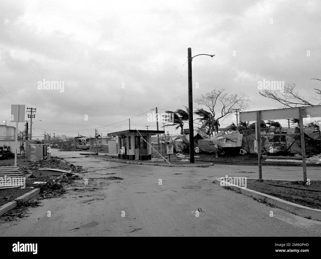 A view of the back gate area at Naval Air Station, Agana, which ...