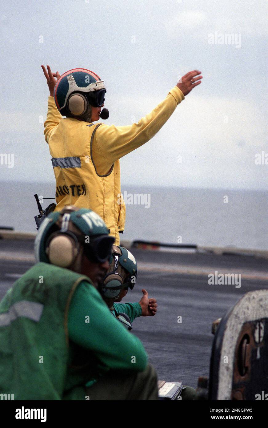 LT Robin A. Erichsen, one of four catapult officers on the auxiliary ...