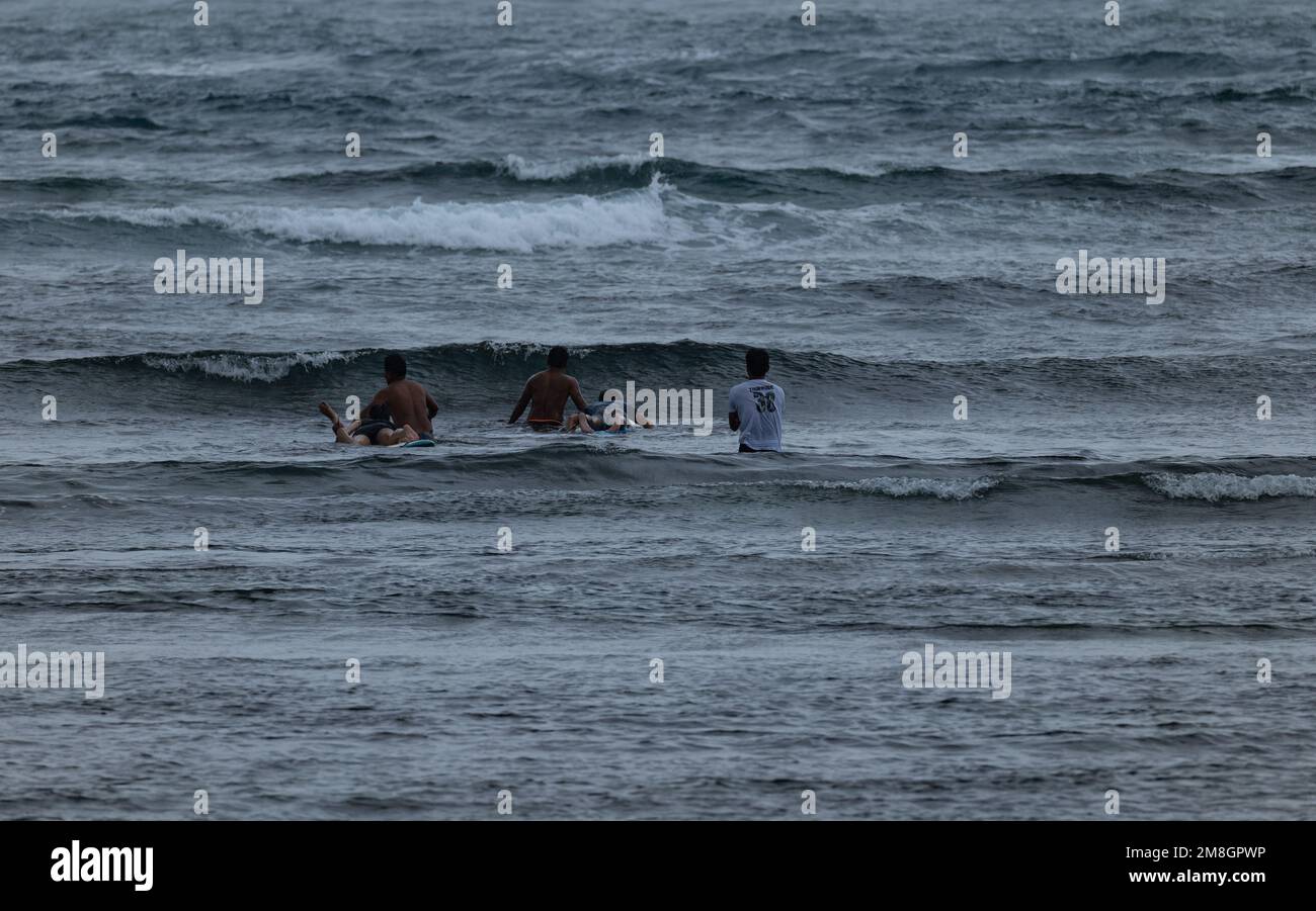 Beaches on Siargao island in the Philippines, cloudy rainy day Stock ...