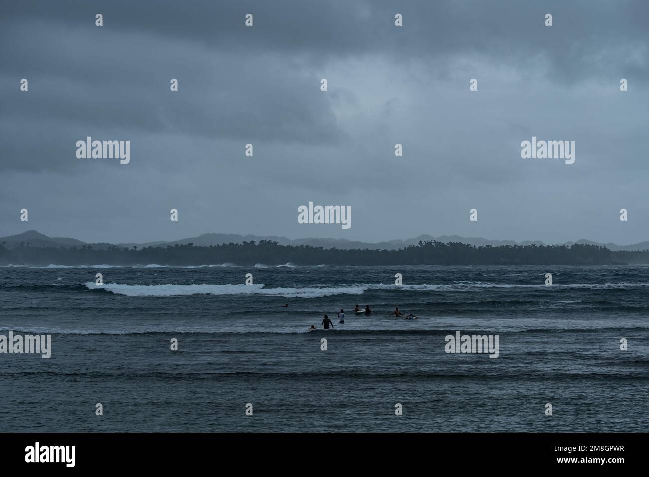 Beaches on Siargao island in the Philippines, cloudy rainy day Stock ...