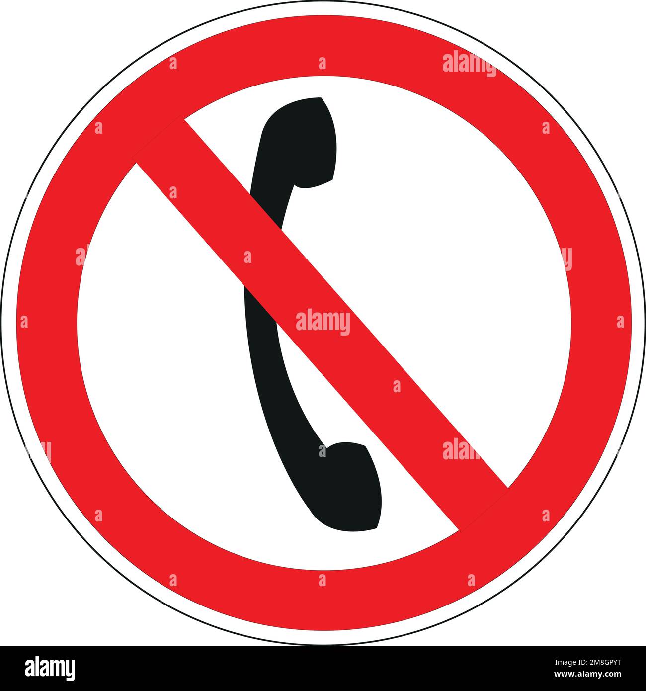 Panneau Interdiction de téléphoner Stock Vector Image & Art - Alamy