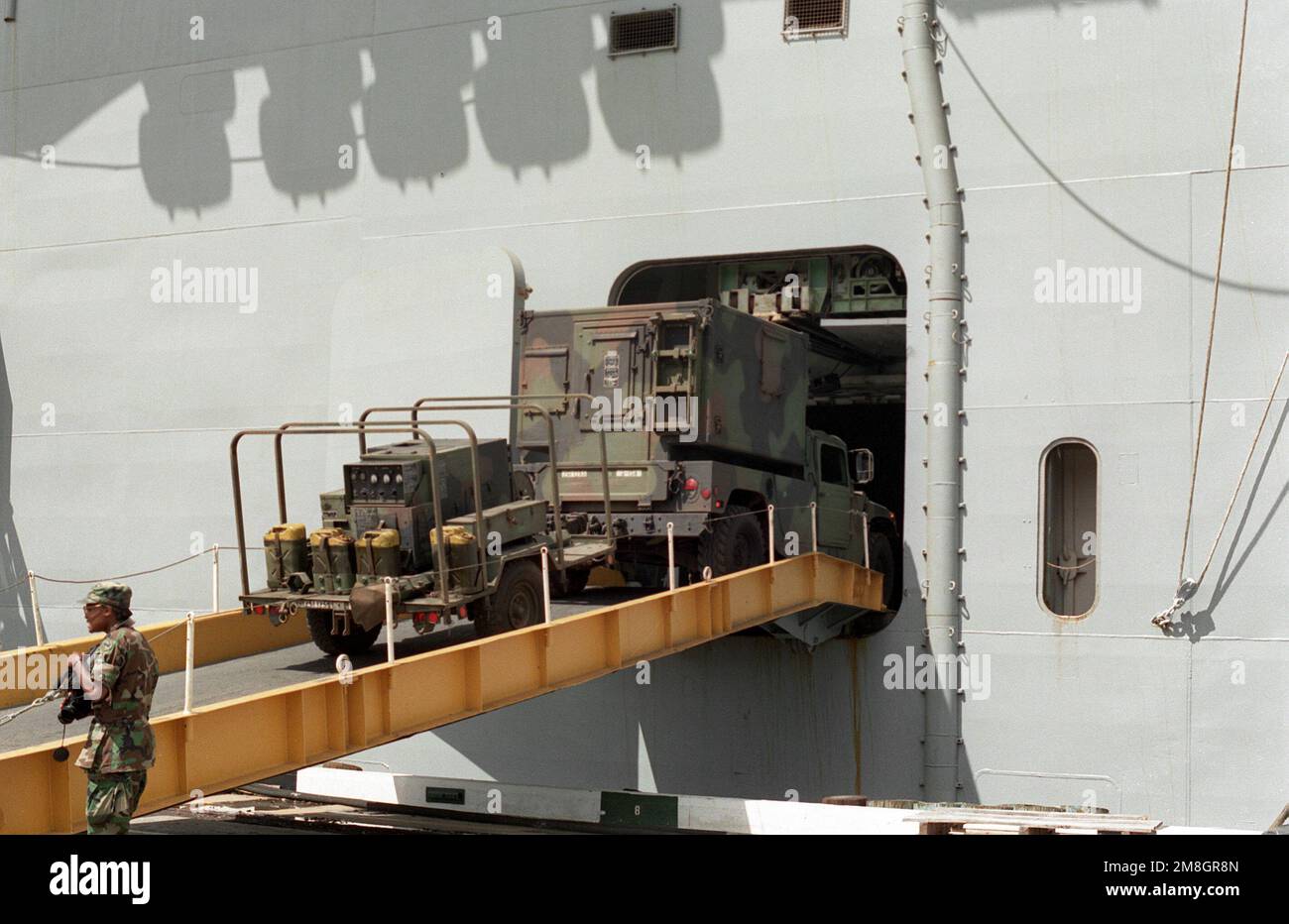 An M998 High-Mobility Multipurpose Wheeled Vehicle (HMMWV), with ...