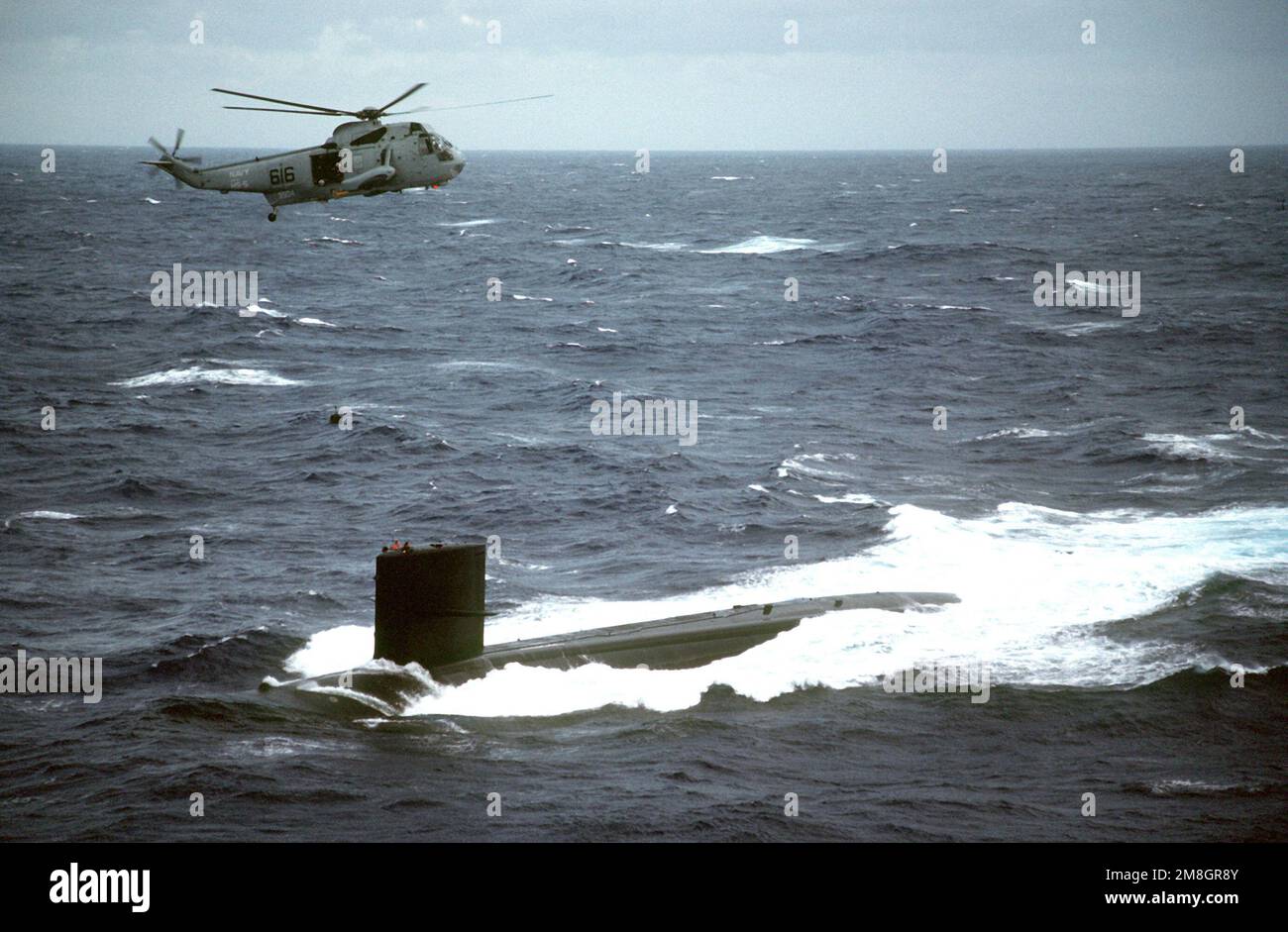 A Helicopter Anti-submarine Squadron 5 (HS-5) SH-3 Sea King helicopter ...