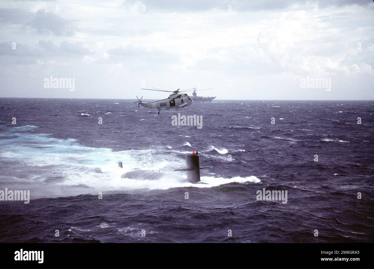 A Helicopter Anti-submarine Squadron (HS-5) SH-3 Sea King helicopter ...