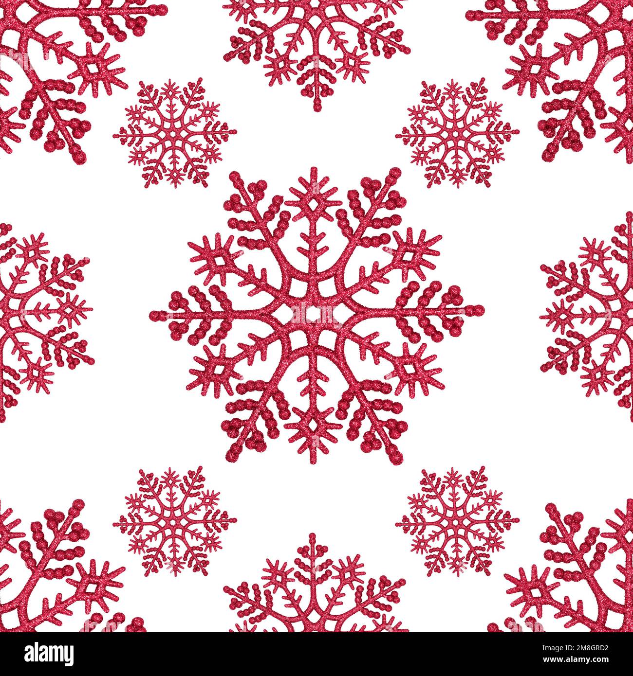Seamless pattern. Winter pattern. Snowflakes on a white background ...