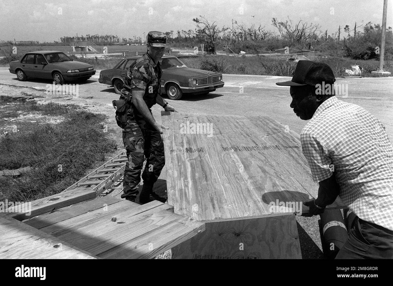 Hurricane andrew Black and White Stock Photos & Images - Alamy