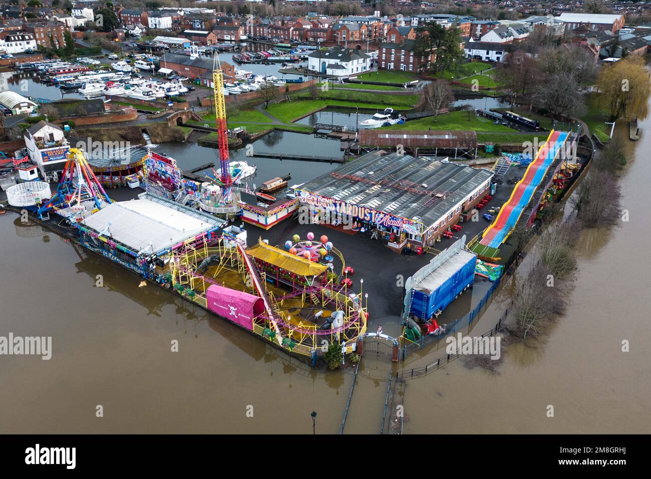 Stourport on Severn, Worcestershire, January 14th 2023 - A fairground ...