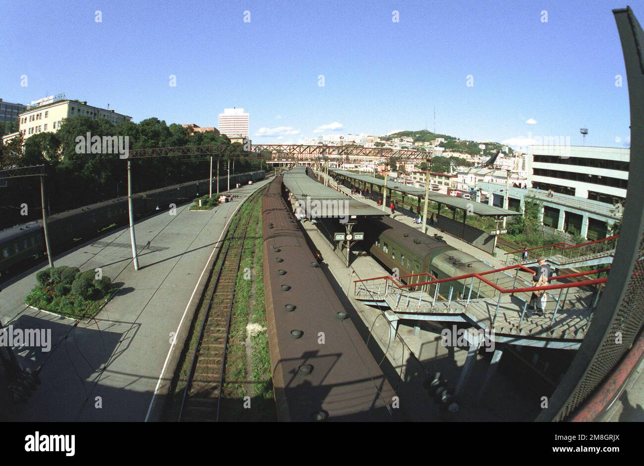 An overview of the western terminus of the Trans-Siberian Railroad ...