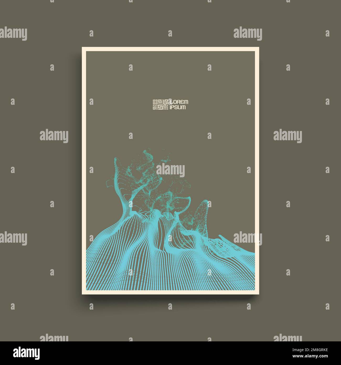 Water Splash Imitation. Array with Dynamic Emitted Particles. Textbook ...