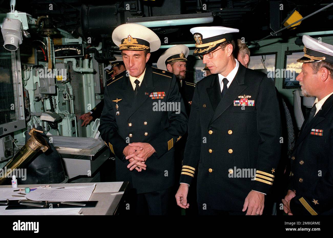 The commanding officer of the guided missile frigate USS MCCLUSKY (FFG ...