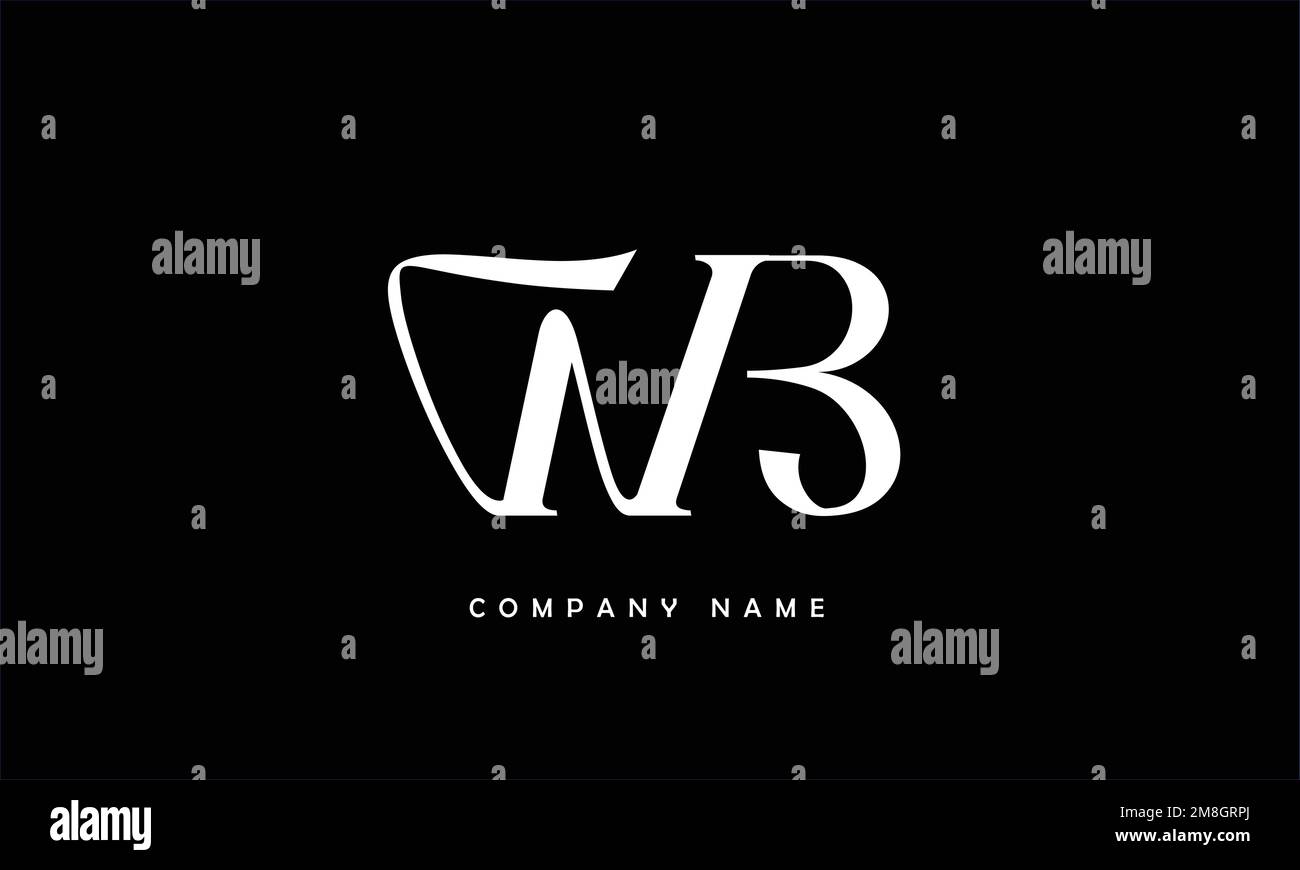 WB, BW Abstract Letters Logo Monogram Stock Vector Image & Art - Alamy